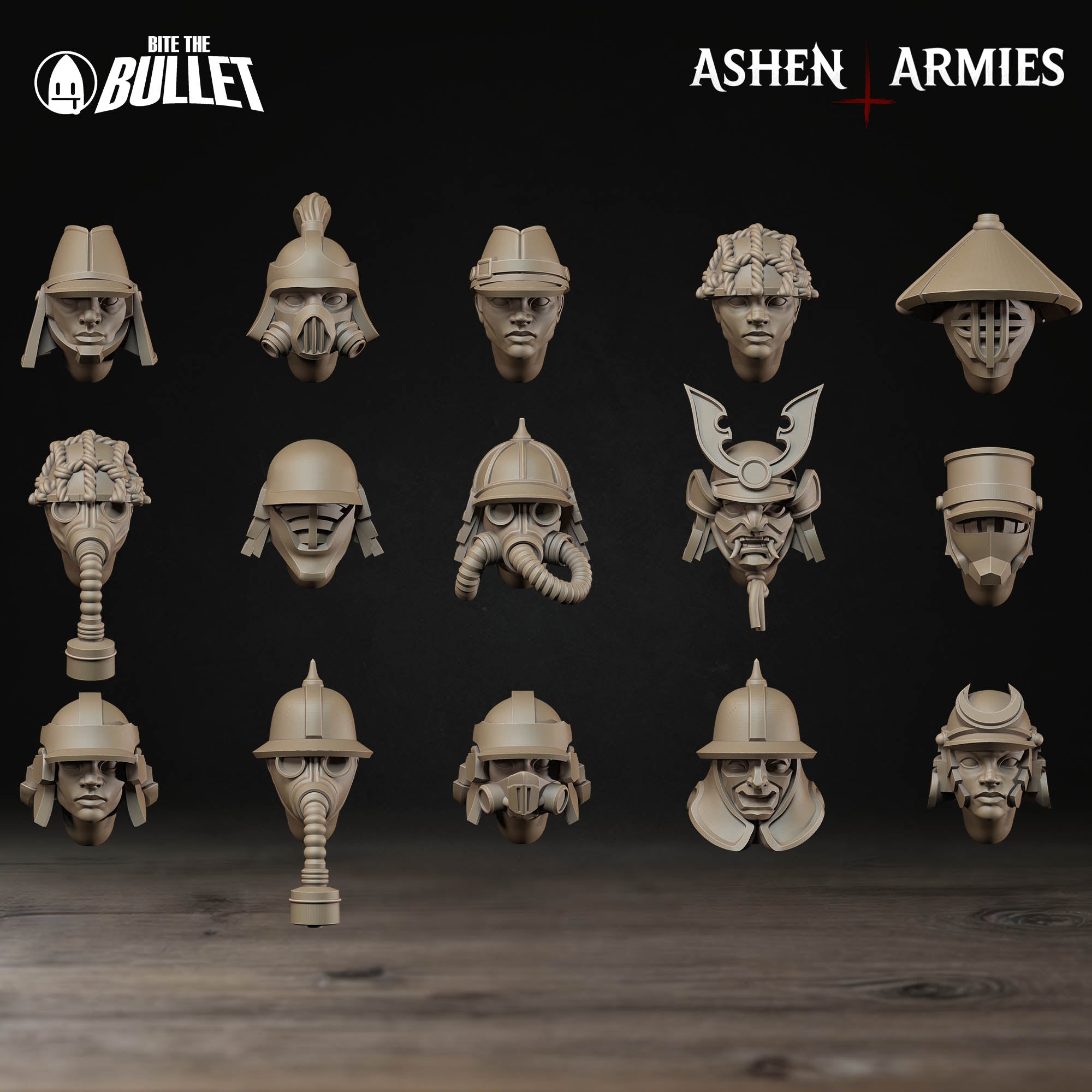 Ashen Armies: Holy Shogunate - Alternate Heads – Resin Reborne