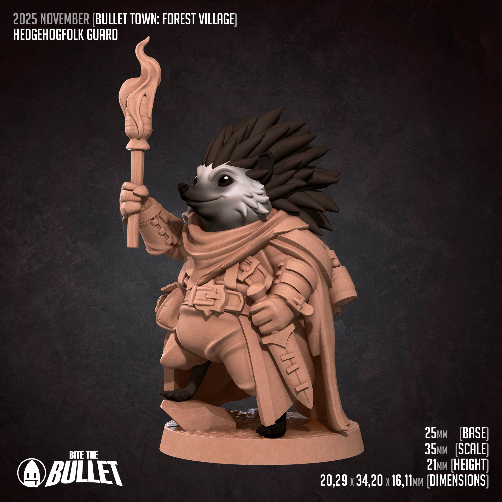 Hedgehog Warrior guard – Resin Reborne