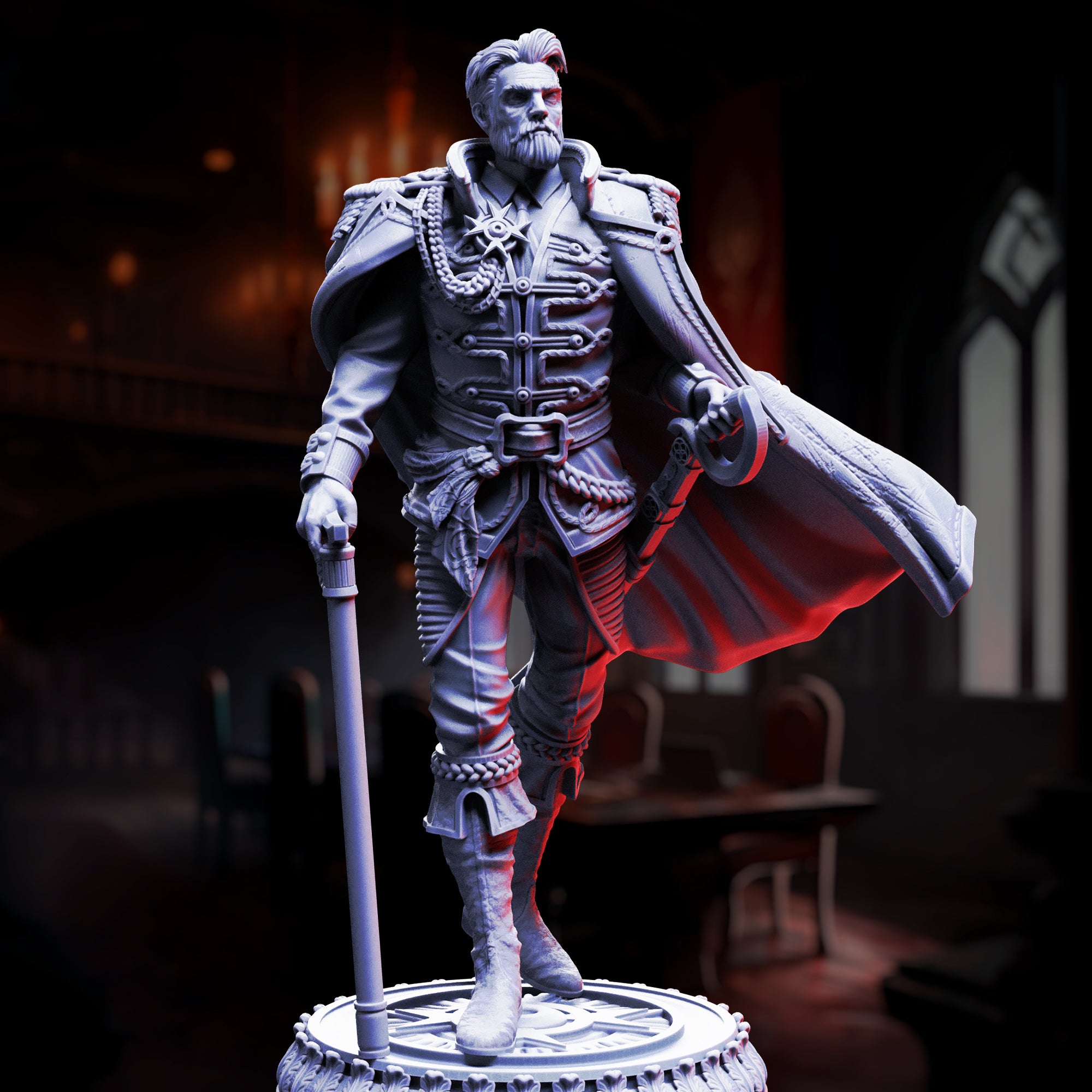 Vampire Lord - Benoit Blood-Eyes - General of the Damned – Resin Reborne