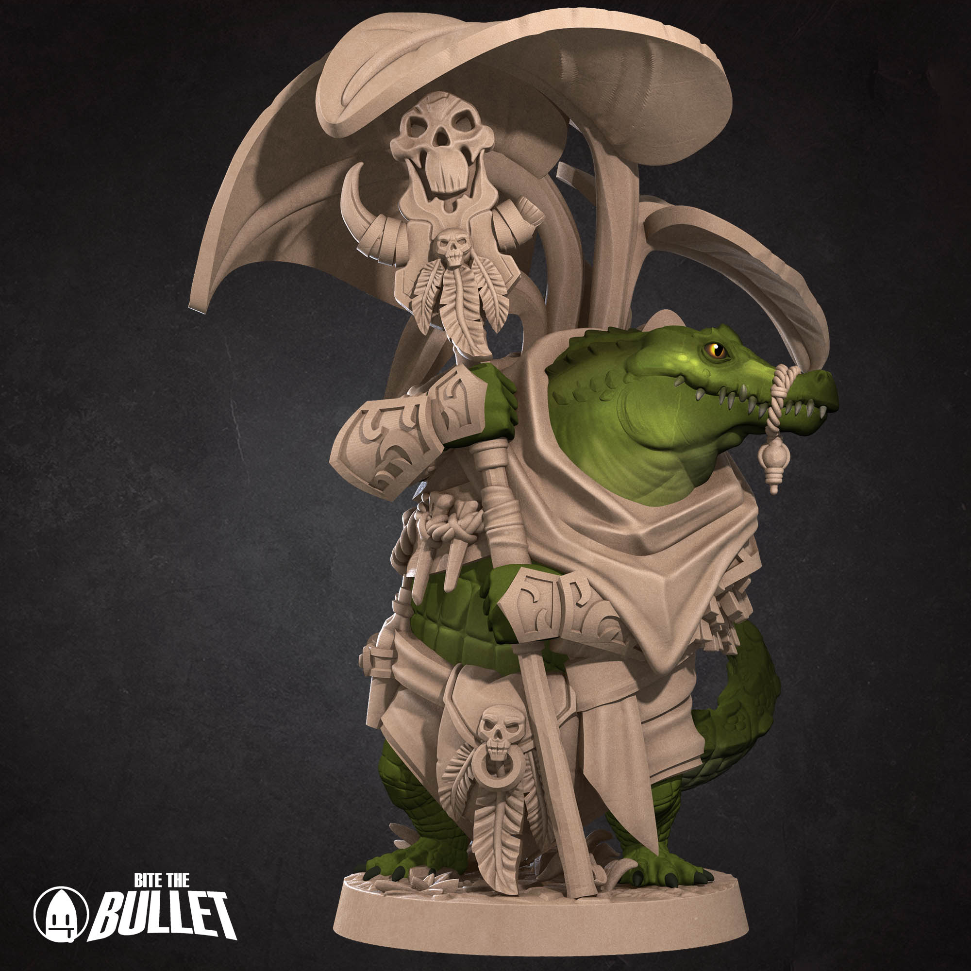 Crocodile Warden - shaman with herb pack – Resin Reborne